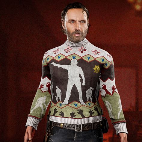 The Walking Dead X Dead By Daylight Rick Grimes Ugly Sweater