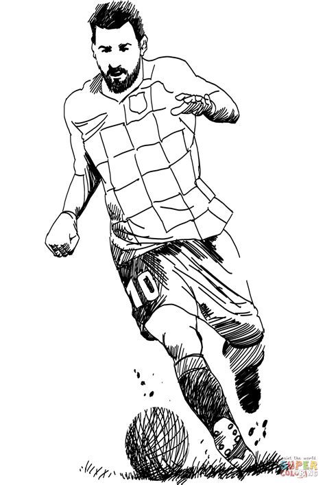 Lionel Messi Colouring Sheet