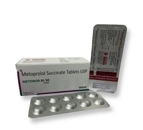 Metoprolol Succinate Tablets Usp Metonor Xl 50 Packaging Type Box At ₹ 600 Box In Panchkula