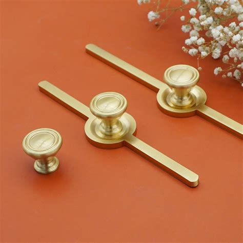 Solid Brass Plate Drawer Knobs Decor Brass Knobs Brass Drawer Pulls
