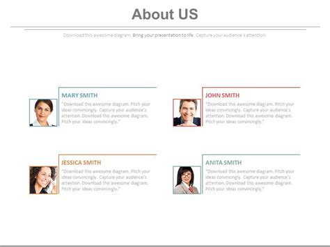 Four Employees Profile Assessment Design Powerpoint Slides