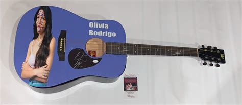 Olivia Rodrigo Signed Custom Acoustic Guitar Guts Autographed Jsa Coa