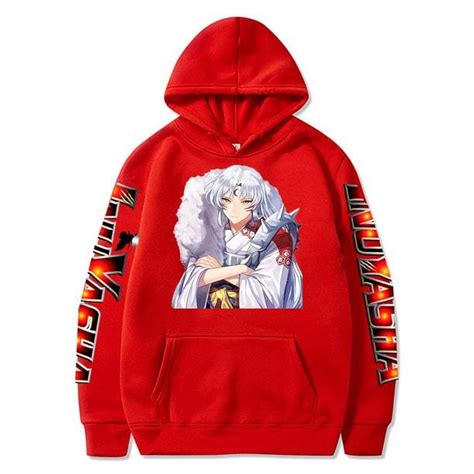 Inuyasha Sesshomaru Hoodie Streetwear Long Sleeve Pullover Harajuku