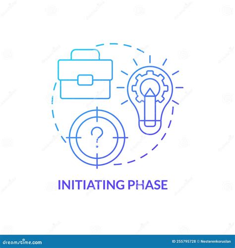Initiating Phase Blue Gradient Concept Icon Stock Vector Illustration Of Organization