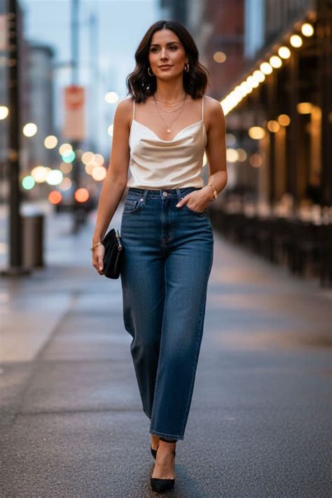 15 High Rise Wide Leg Jeans Outfit Ideas For Effortless Chic Style