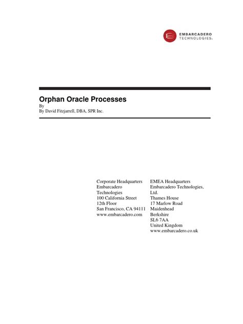 orphan oracle process pdf oracle database information retrieval