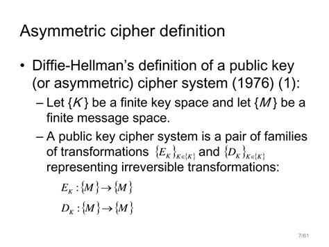 Ppt Exploring Asymmetric Cryptography Rsa Diffie Hellman Trap Door Functions Powerpoint