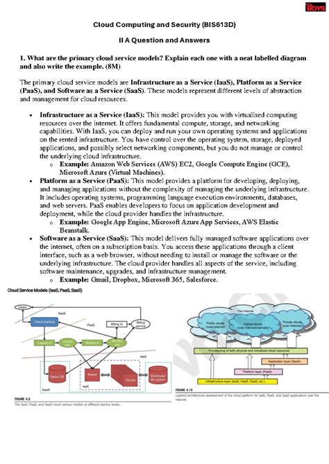 Cloud Computing And Security Overview Key Concepts And Models Bis613d