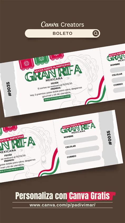 Plantilla De Boletos De Rifa En Word