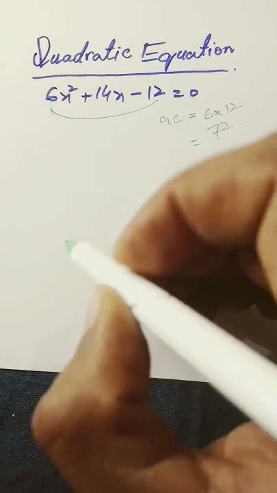 Quadratic Equation By Factorizationmathematics Mathtricks Maths
