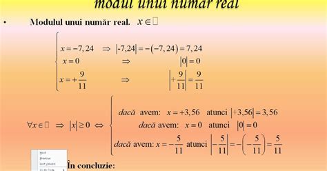 Matematica Vieții în Toată Splendoarea Ei Modulul Unui Numar Real