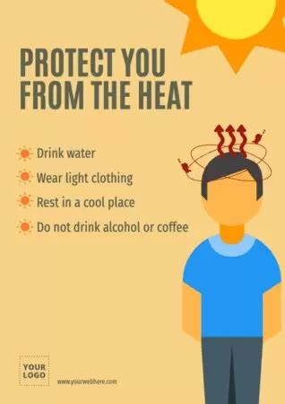 Heat Stress Prevention Posters To Edit
