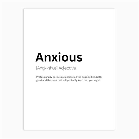Anxious Definition Meaning Art Print By Kaigozen Fy