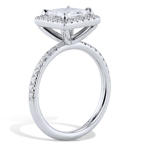 Gia Certified 156 Carat Princess Cut Diamond With A Pave Halo