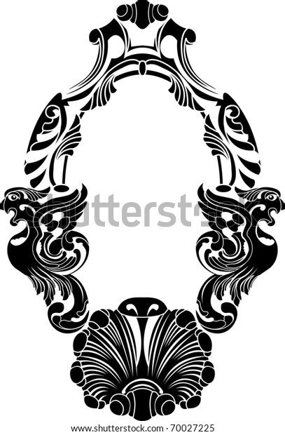 Classical Decorative Framework Stencil Stock Vector Royalty Free