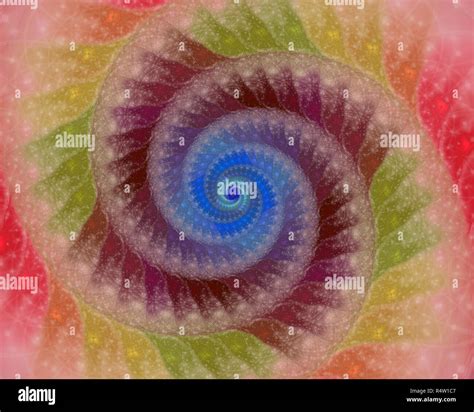 Colorful Textured Spiral Vortex Abstract Multicolored Background Stock