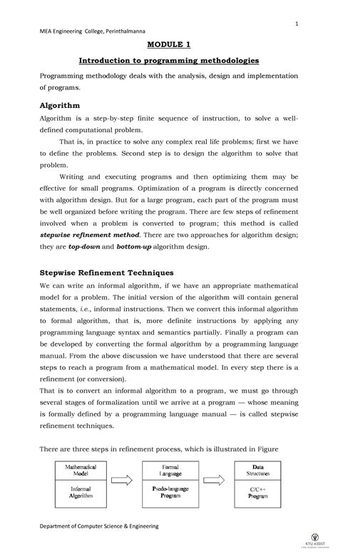 Dsa Module 1 Ktuassit Mea Engineering College Perinthalmanna Module 1 Introduction To