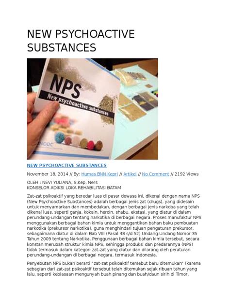 New Psychoactive Substances Pdf