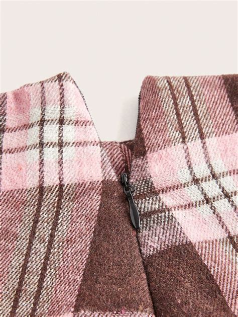 Romwe Kawaii Plaid Lace Trim Ruffle Hem Skirt Shein Usa