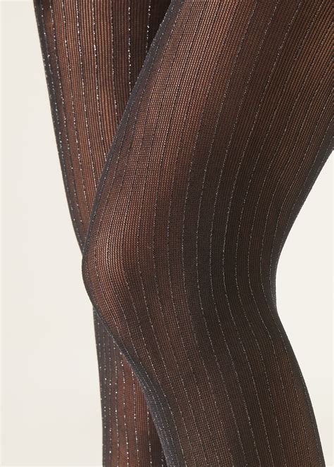 Micro Net 40 Denier Pinstripe Tights Calzedonia