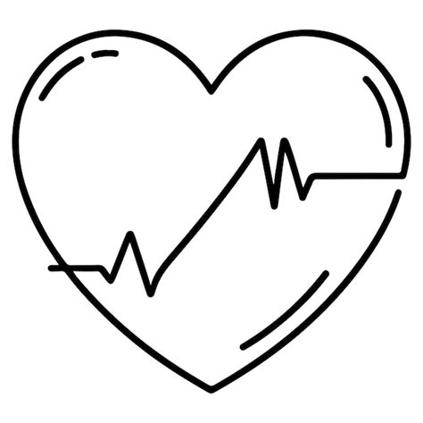 Premium Vector Heart Wave Icon In Linear Design
