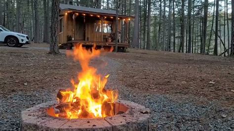 Asmr Off Grid Cabin Fire Pit Youtube