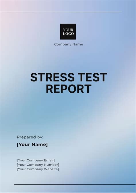 Free Stress Test Report Template To Edit Online