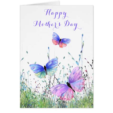 Butterfly Mothers Day Card Customizable Zazzle