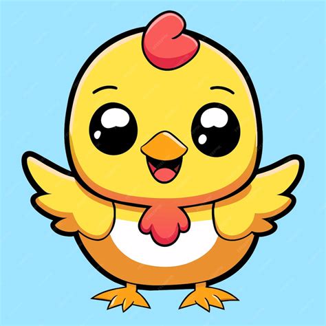 Premium Vector Cute Chicken Clipart Hand Drawn Cartoon Sticker Icon