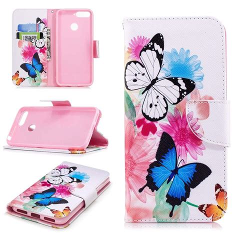Luxury Flip Slim Fit Pu Leather Case For Huawei Y6 2018 Honor 7a