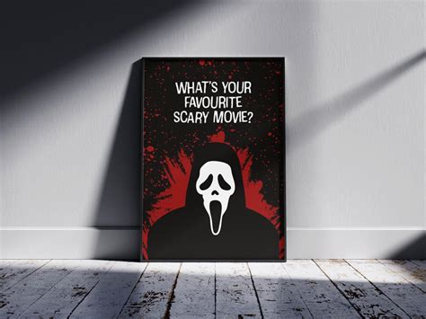 Whats Your Favourite Scary Movie Scream Ghostface Poster Horror