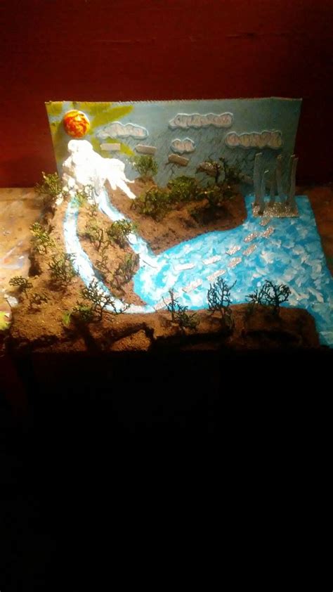 Aquarium Waterfall Paper Model