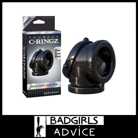 Fantasy C Ringz Rock Hard Cock Pipe Black Cock And Ball Rings Tpr Jelly