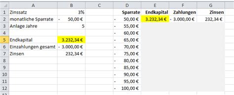 Sparplan In Excel Datentabelle Erstellen › It Service Ruhr