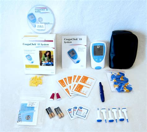Roche Coaguchek Xs Pt Inr Test Meter Monitor Testing Kit Lancets