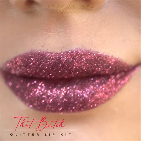 That Bxtch Glitter Lip Kit 20 Stay Golden Cosmetics