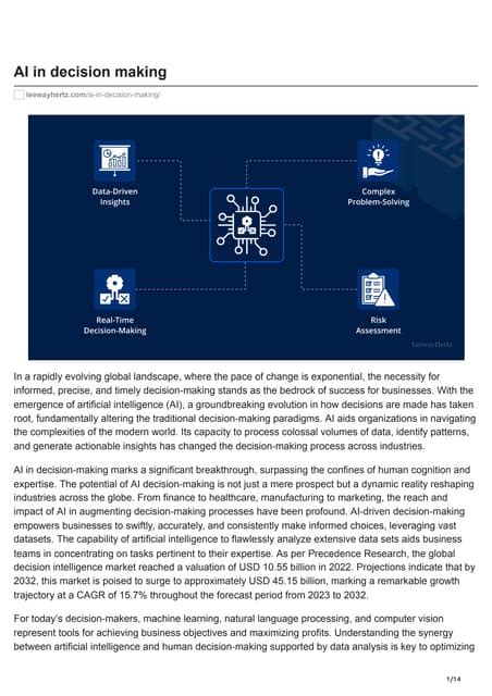 Ai In Decision Making Navigating The New Frontier Of Smart Business Decisions Pdf