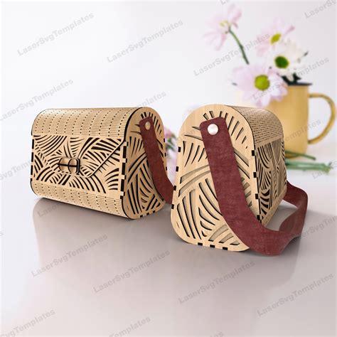 Decorative Wooden Clutch Handbag Laser Cut Svg File