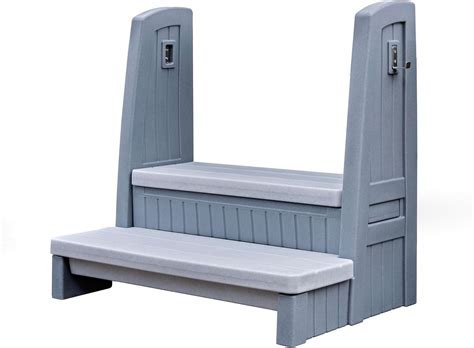 Step2 Hot Tub Storage Steps With Handrails 2 Step Stool
