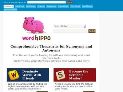 Wordhippo Comprehensive Thesaurus For Synonyms And Antonyms Bibsonomy