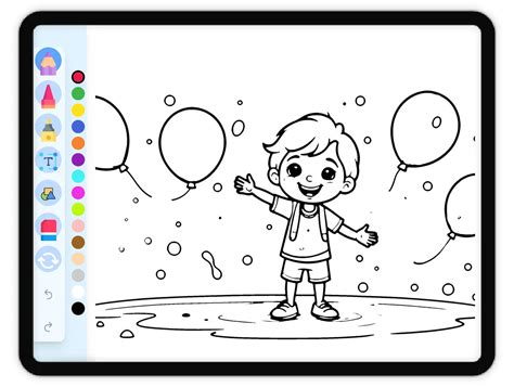 Coloring Page Bursting Water Balloons