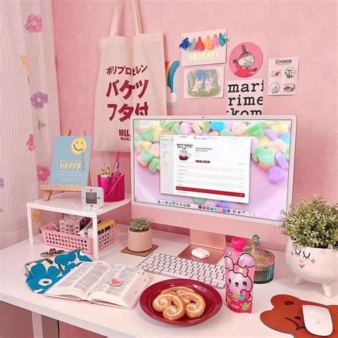 30 Cutest Desk Setups For A Fun Workspace Cute Desk Cute Office Decor Desk Setup
