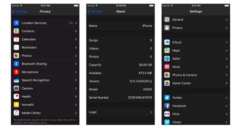 Developer Enables Dark Mode For Settings App In Ios 10