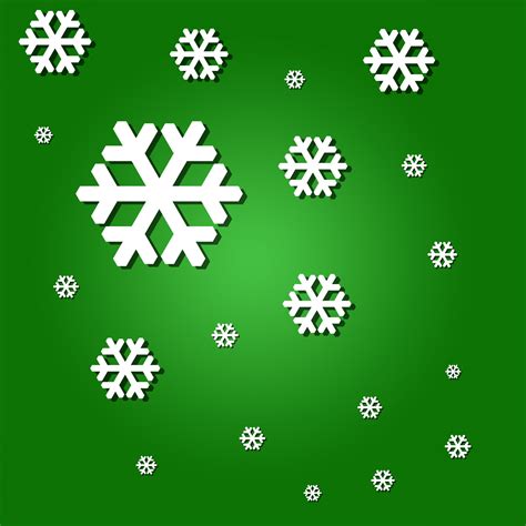 Green Snowflake Background