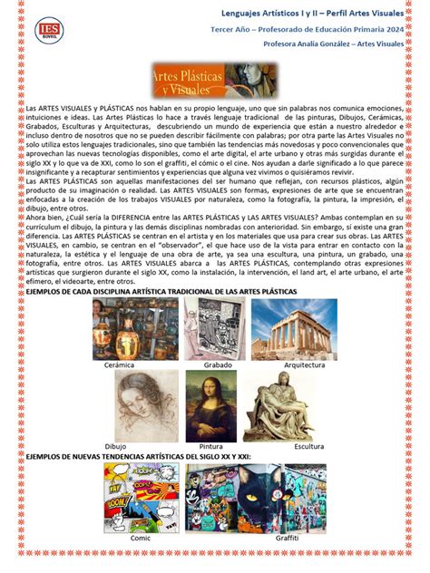 Las Artes Visuales Y PlÁsticas Pdf Grabado Pinturas