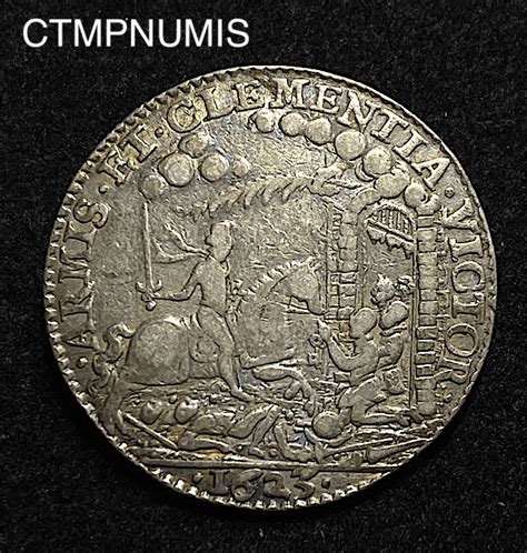 Jeton Argent Louis Xiii Prise De Montpellier Huguenots 1623 Ctmp
