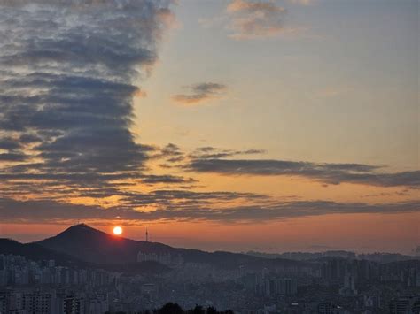 오늘 아침 일출 Mlbpark