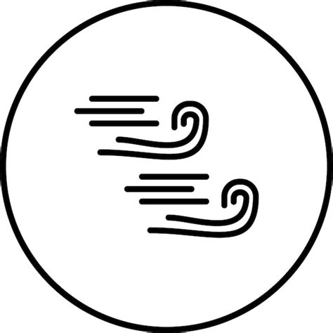 Premium Vector Windy Vector Icon Illustration Of Weather Iconset