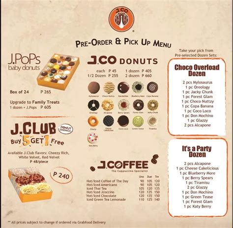 Jco Philippines Menu Prices 2025
