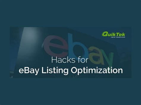 Hacks For Ebay Listing Optimization Ppt